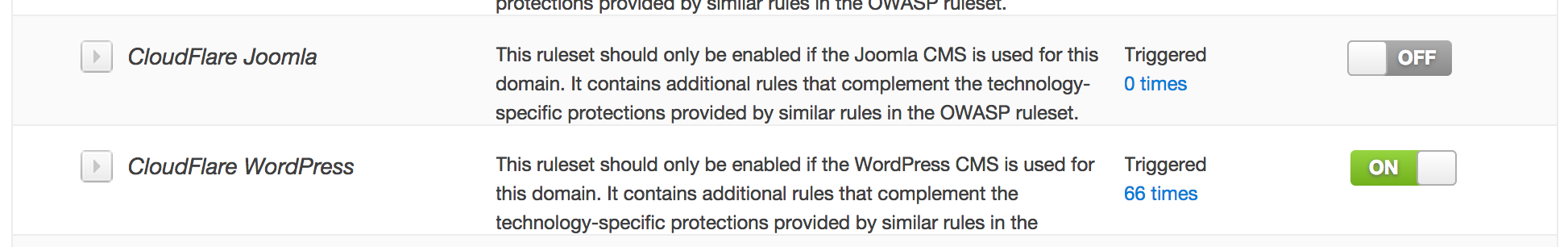 Automatic protection for common web platforms