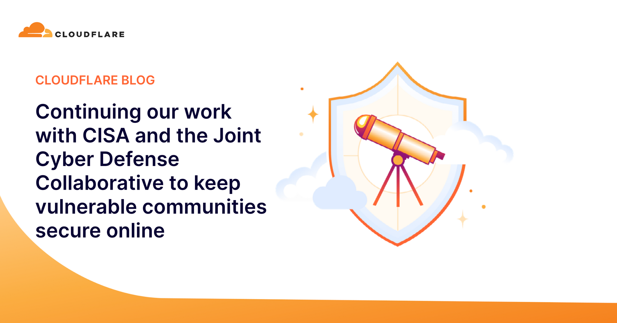 Continuing our work with CISA and the Joint Cyber Defense Collaborative ...